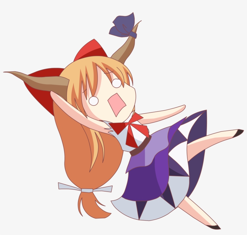 Touhou, Chibi, Oni, Transparent, Suika, Ibuki Suika, - Cartoon ...