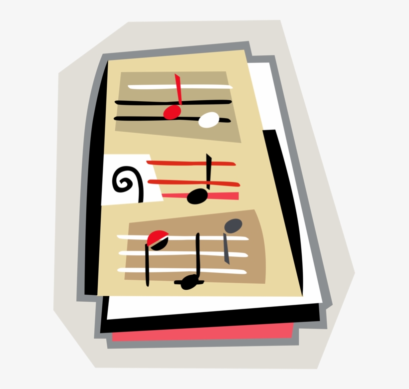 Vector Illustration Of Music Sheets With Musical Notation - Figuras ...