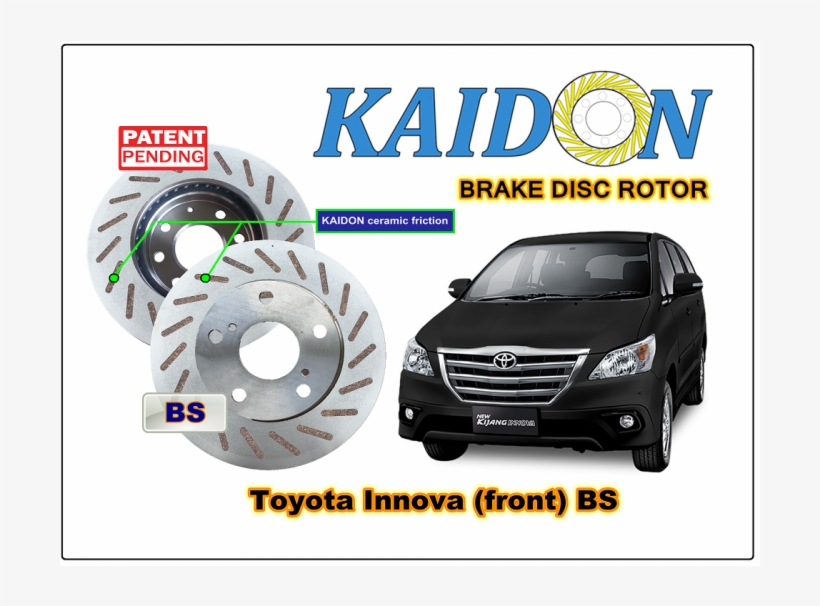 Toyota Innova Kijang Disc Brake Rotor Kaidon Type "bs" - Type Estima ...