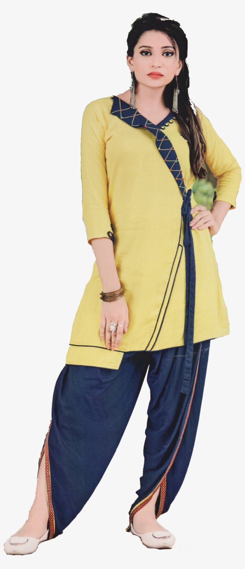 Yellow Patiyala Salwar Suit - Photo Shoot - 1430x2048 PNG Download - PNGkit