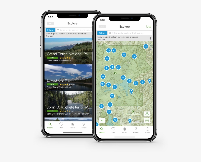 Exploration Home Iphone - Alltrails App - 624x594 PNG Download - PNGkit