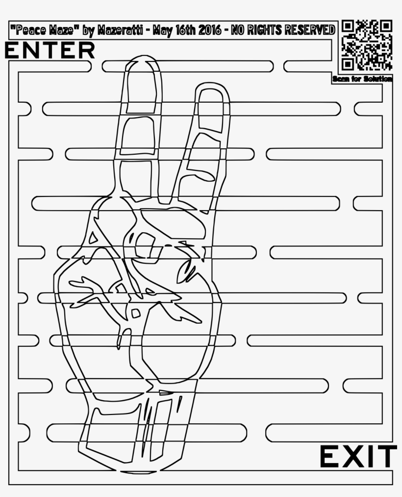 This Free Icons Png Design Of Peace Maze Coloring - 1969x2334 PNG ...