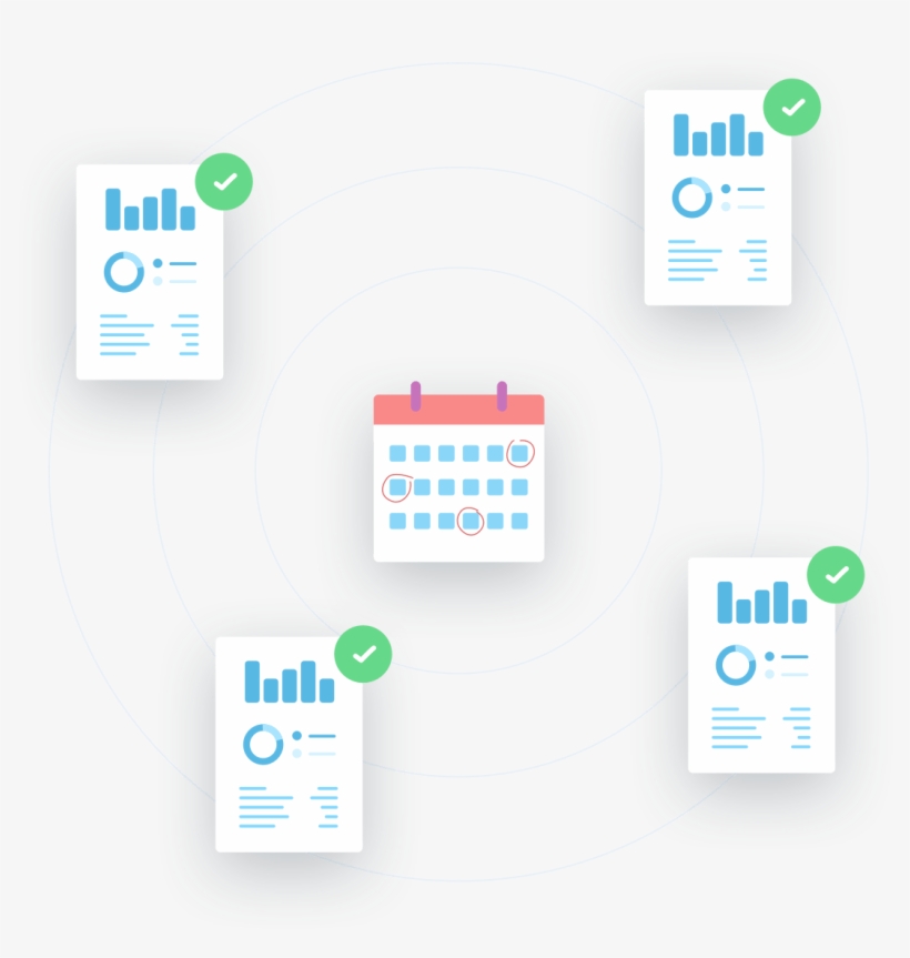 Save Hours On Reporting - Circle - 1286x1290 PNG Download - PNGkit