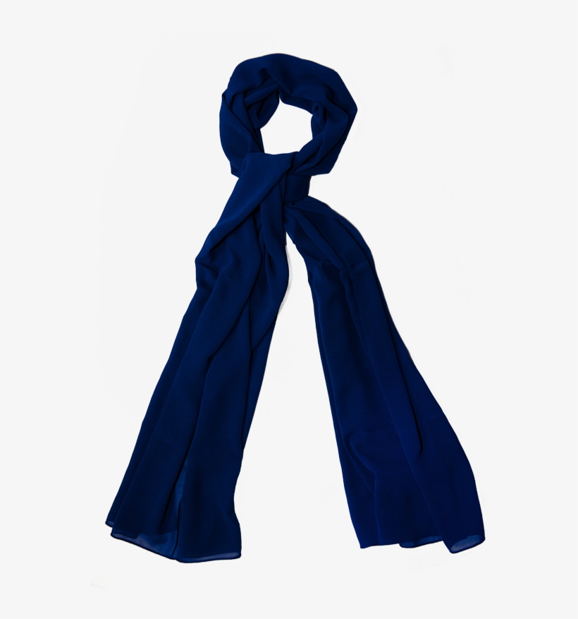 Chiffon Basic Hijab Navy Blue - Scarf - 800x800 PNG Download - PNGkit