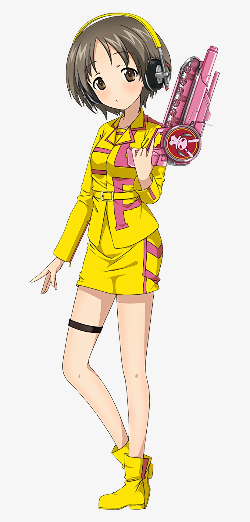 Girls Und Panzer Garter Gun Headphones Transparent - 戦車 道 大 作戦 ...