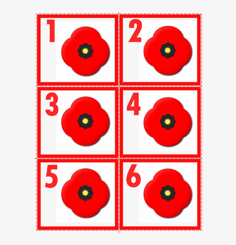 Poppies Combination Bundle - Hearts With Numbers 1 10 - 595x786 PNG ...