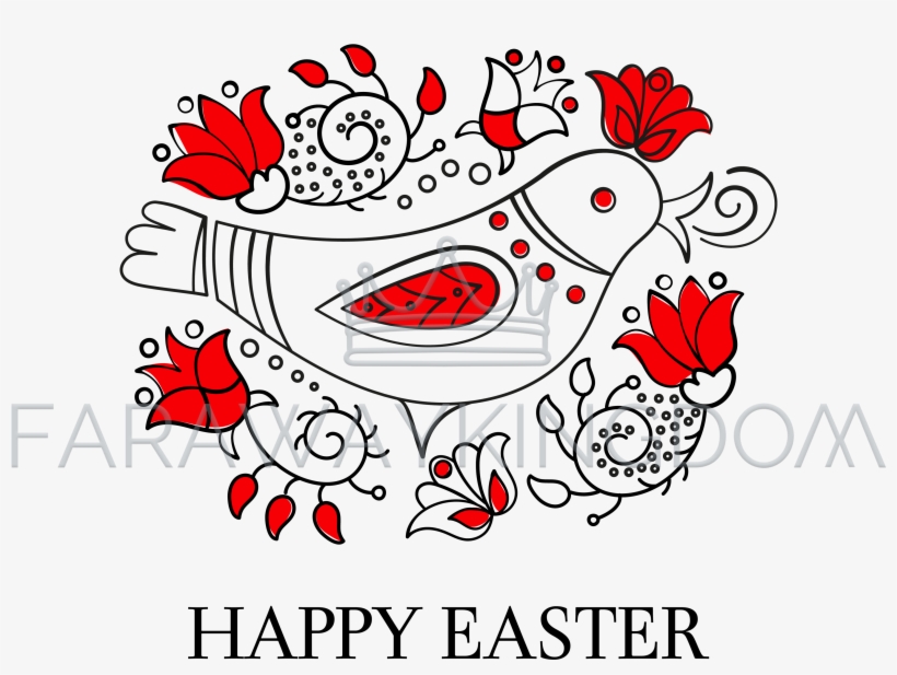Folk Easter Ethnic Doodle Bird Ornament Vector Illustration - 3508x2480 ...