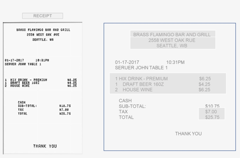Ocr Sample Receipt - Optical Character Recognition - 1169x714 PNG ...
