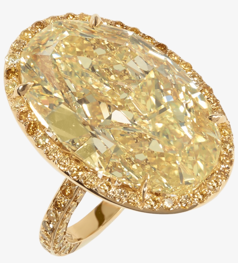 Download Transparent Glambarbie Natural Fancy Vivid Yellow Diamond Ring ...