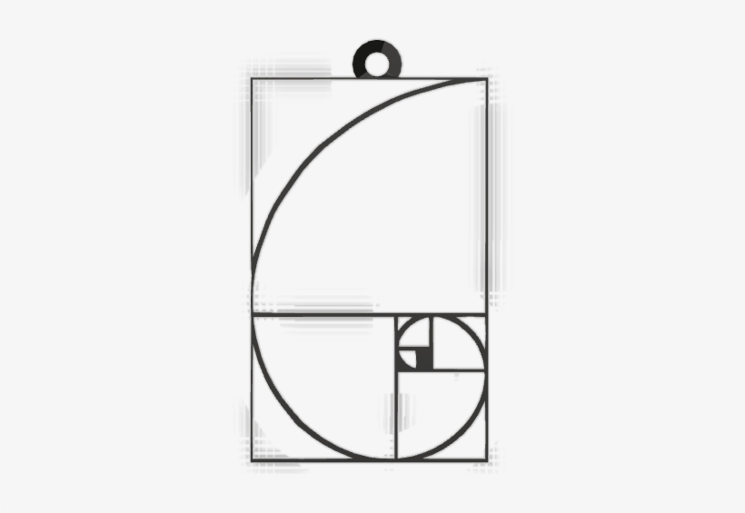 Fibonacci Spiral Pendant Attempt - Drawing - 749x562 PNG Download - PNGkit