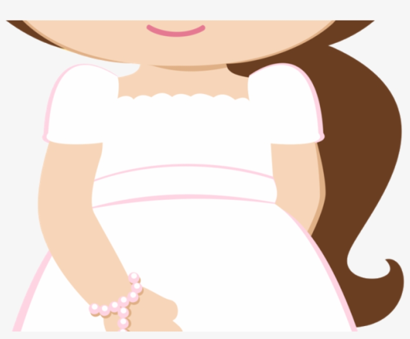 Girls In Pink For Their First Communion Oh My First - Cartoon ...