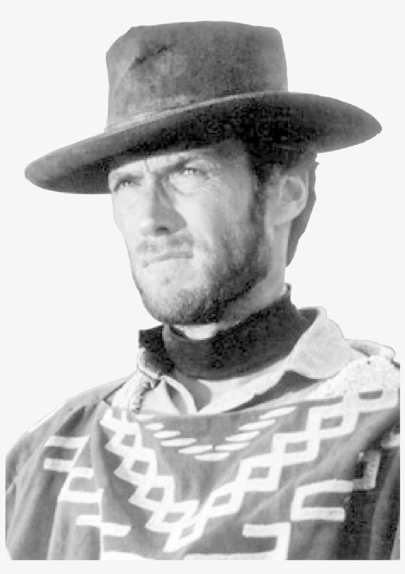 Download Transparent Sticker Clint Eastwood Noir Et Blanc Western Tinnova - Clint Eastwood Few ...