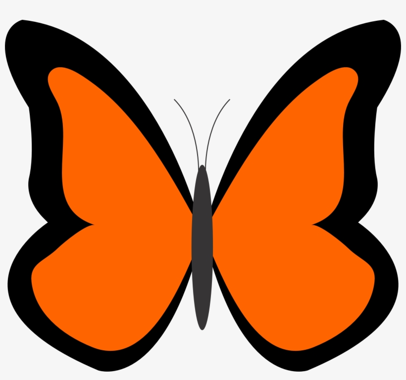 Bug Clipart Orange Butterfly - Orange Color Clip Arts - 1969x1750 PNG ...