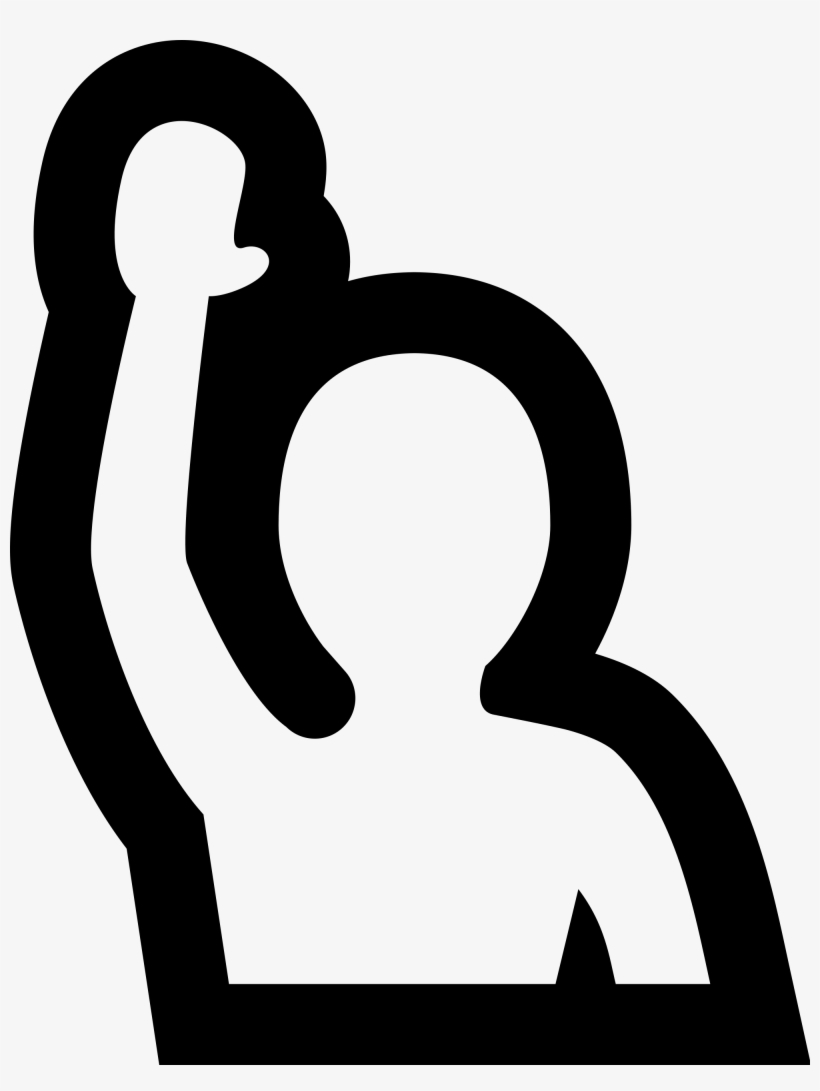 Open - Person Raising Hand Icon - 2000x2564 PNG Download - PNGkit
