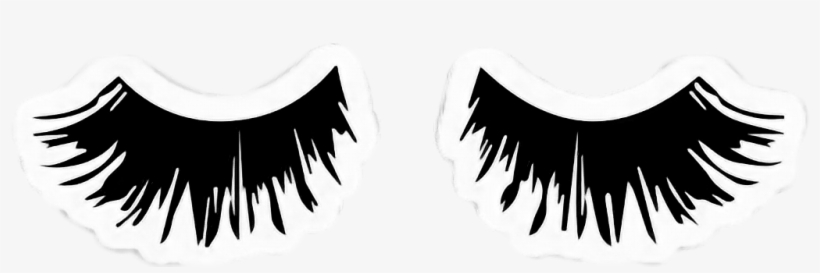 Eyelashes Sticker - Eyelash Print - 1024x291 PNG Download - PNGkit