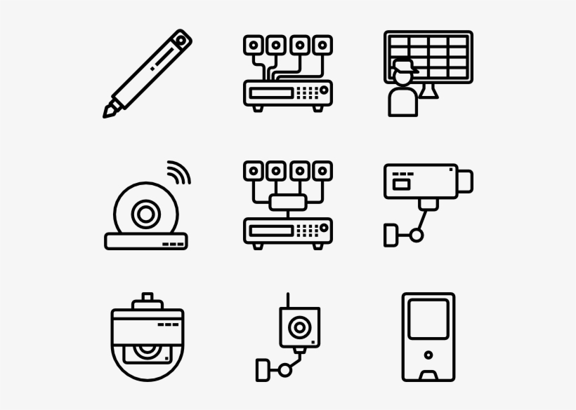Circuit Icons Free Cctv - Parallel - 600x564 PNG Download - PNGkit