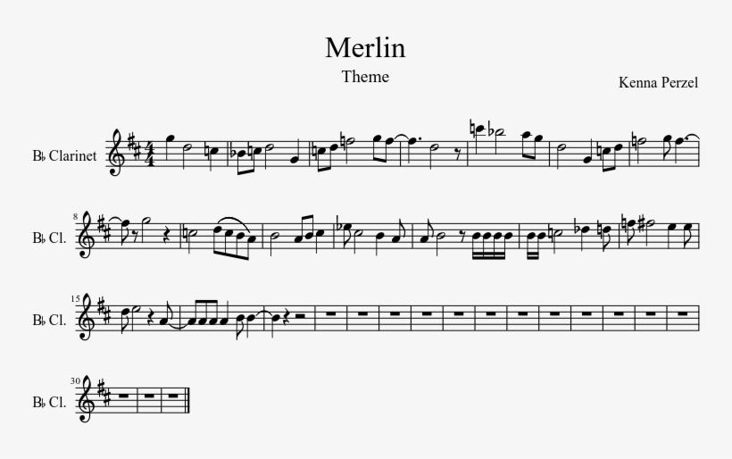 Merlin Sheet Music Composed By Kenna Perzel 1 Of 1 - Professor Layton ...