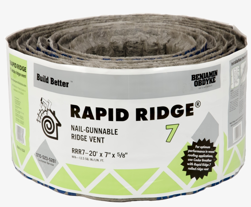 Benjamin Obdyke Rapid Ridge® 7 Ridge Vent - Ridge Vent - 1500x1105 PNG ...