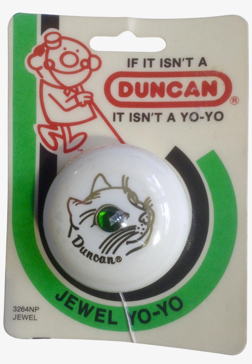 1986 Duncan Yo-yo Jewel Green Eye Gold Cat White Yoyo - Duncan Yoyo ...