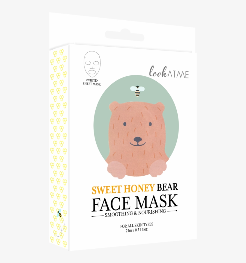 Face Mask- Sweet Honey Bear - Brown Bear - 700x933 PNG Download - PNGkit