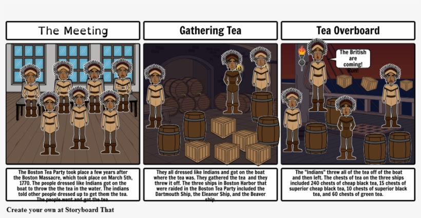 Boston Tea Party - Cartoon - 931x447 PNG Download - PNGkit