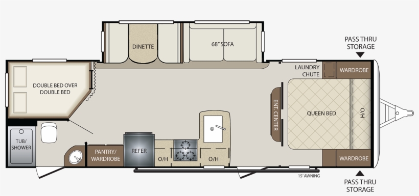 Bullet 272bhs Travel Trailer - 2 Bathroom Travel Trailer Floor Plans ...