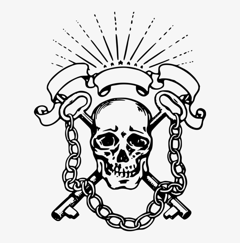 Skull & Keys Computer Keyboard Drawing Computer Icons - Skull And Keys ...