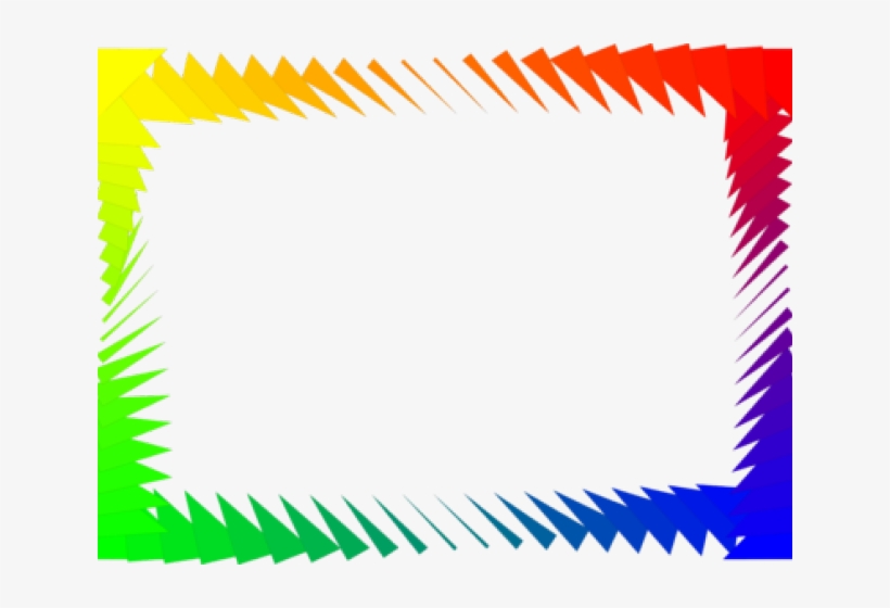 Neon Clipart Frame - Colorful Border Transparent Background - 640x480 ...