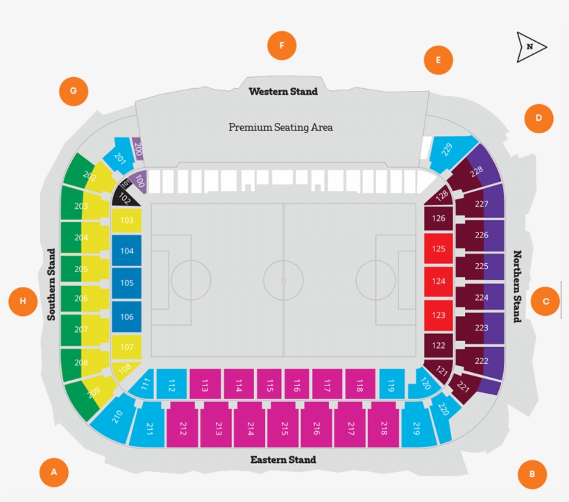 Bankwest Stadium Seating Map - 1000x834 PNG Download - PNGkit