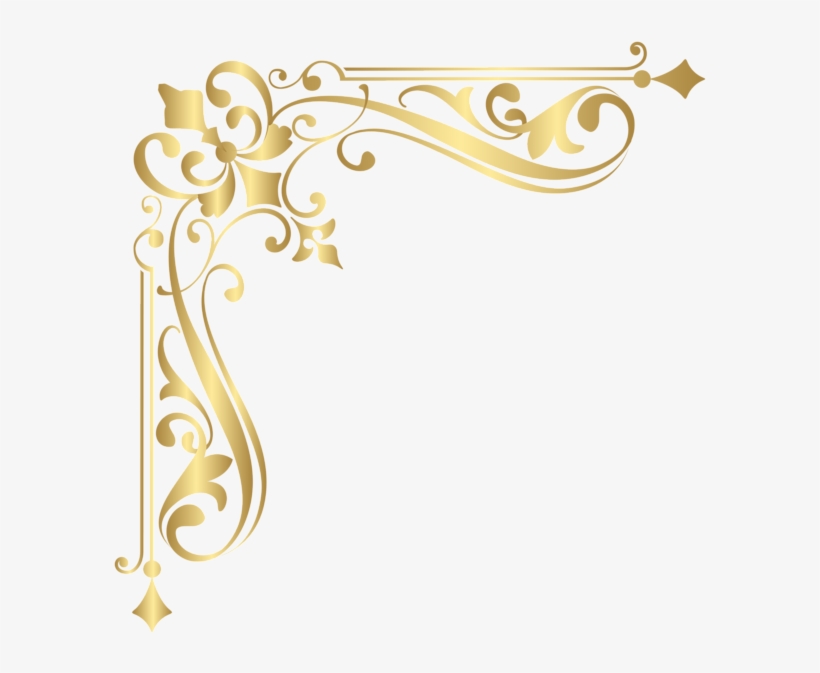 0, - Transparent Gold Corner Png - 600x600 PNG Download - PNGkit