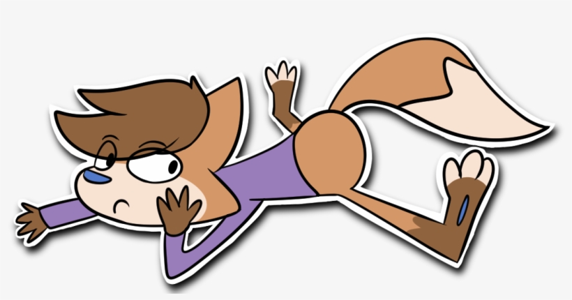 Bored Fox - Cartoon - 1106x576 PNG Download - PNGkit
