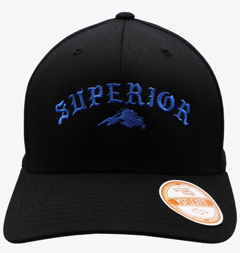 "superior " Black Flexfit Structured Cap - Baseball Cap - 2048x2048 PNG ...