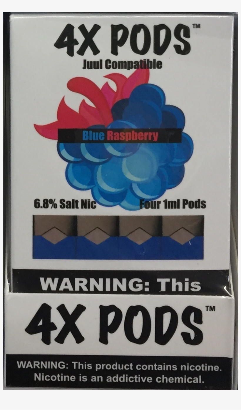 4x Pods Blue Raspberry - Mrs Malik - 1300x1800 PNG Download - PNGkit