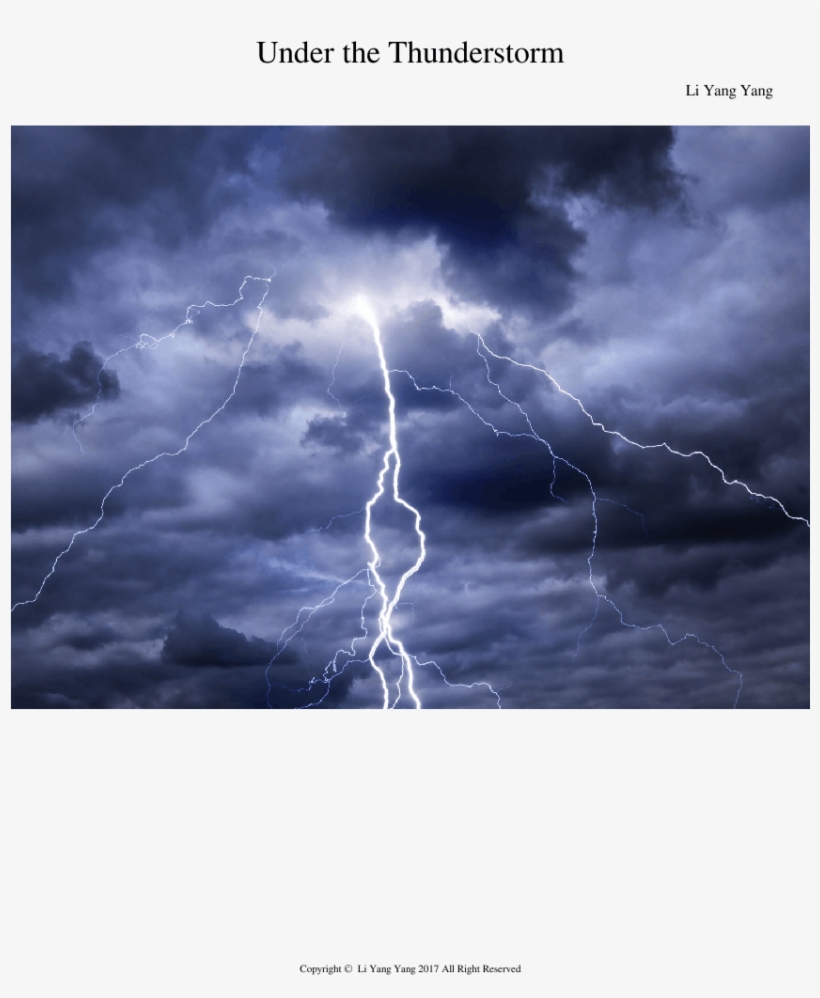 Thunderstorm - Lightning Skies - 850x1100 PNG Download - PNGkit