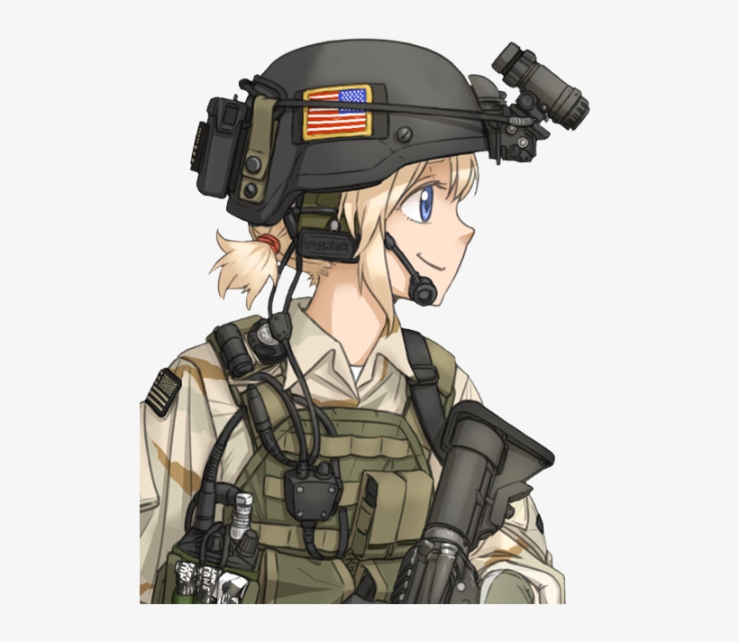 Soldier Mercenary Weapon Military Profession Anime - Operator Chan ...