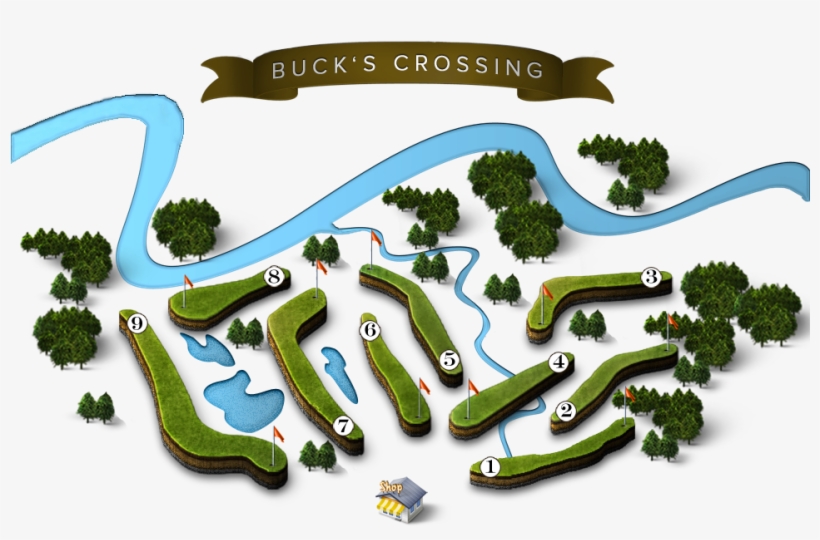 Buck's Crossing Course Layout - Tree - 960x650 PNG Download - PNGkit