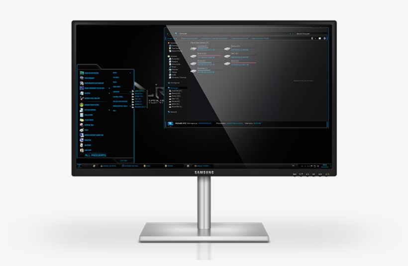 Alienware-blue - Computer Monitor - 980x626 PNG Download - PNGkit