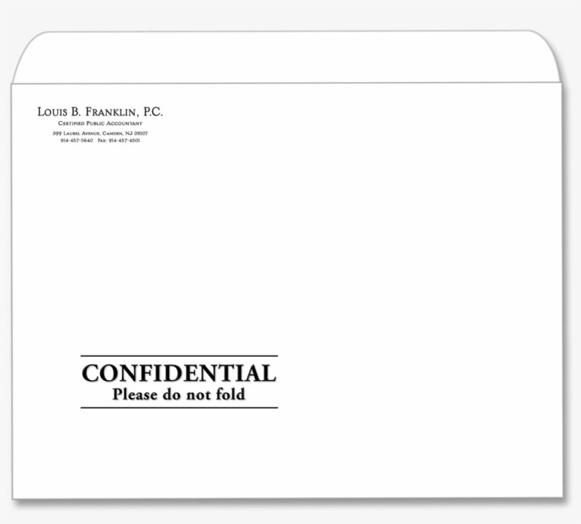 Picture Of Designer Tax Return Envelope - Address A Confidential ...