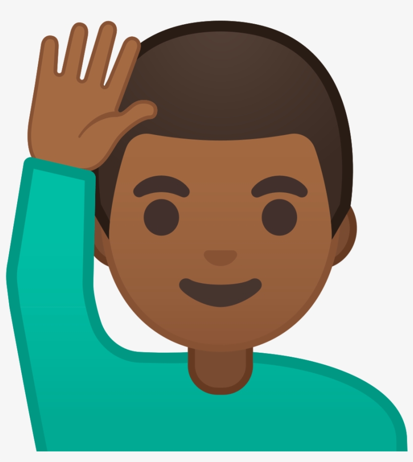 Raised Hand Emoji Www Hooperswar Com Exaple Resume - Emoji Man Raising ...