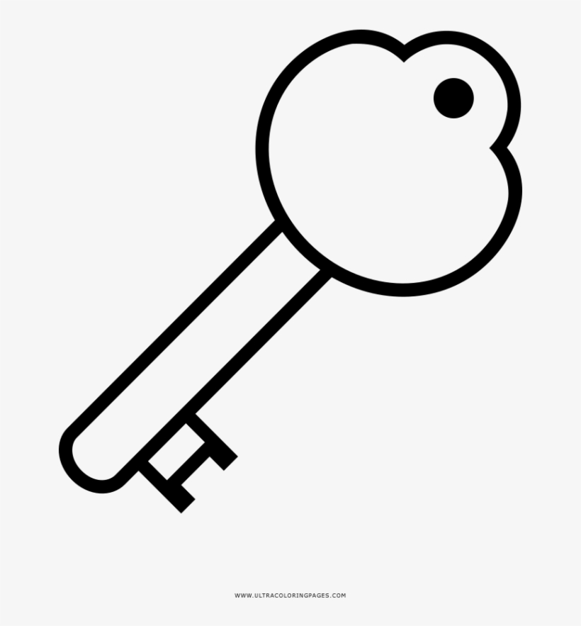 Download Transparent Simplified Lock And Key Coloring Page Real Heart ...