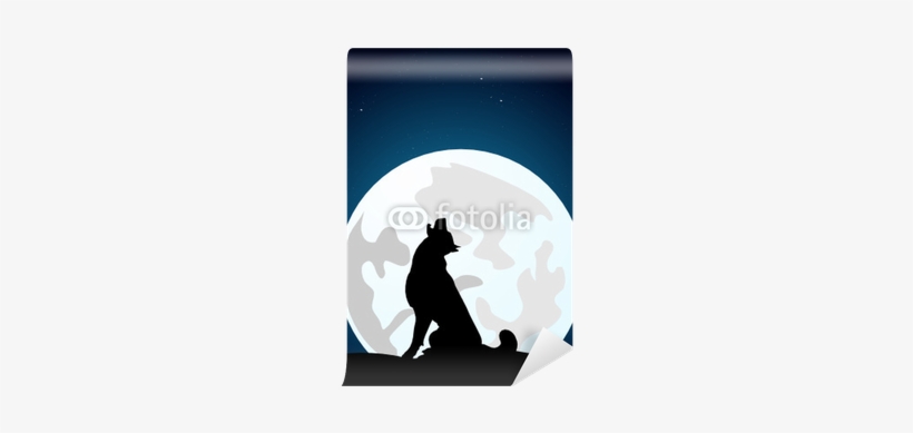 The Wolf Howls On The Full Moon - Full Moon - 400x400 PNG Download - PNGkit