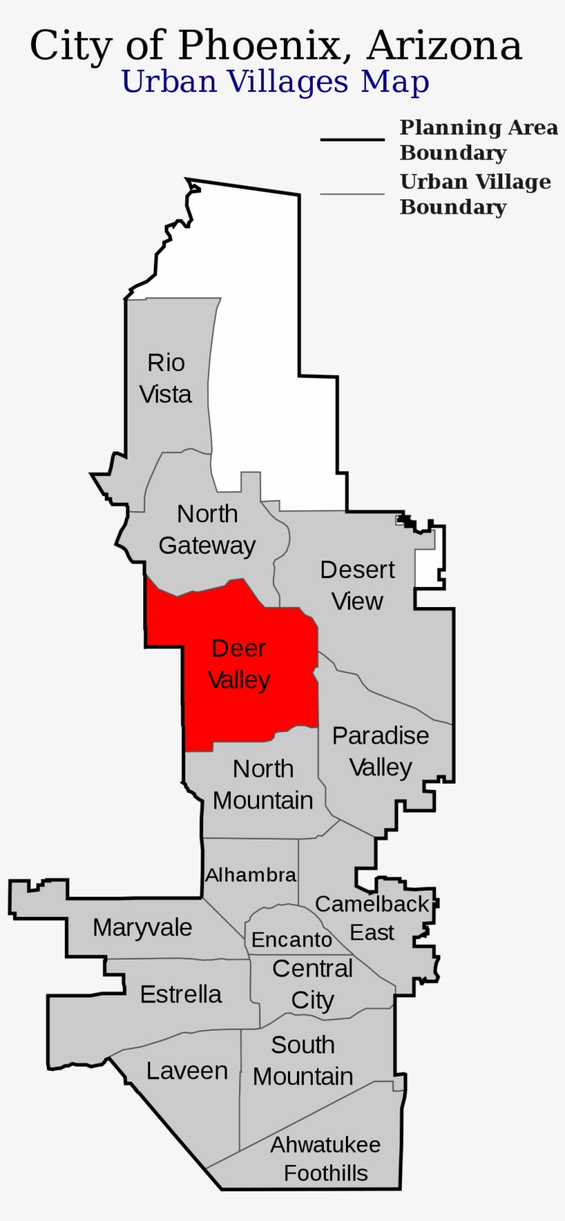 Download Transparent North Gateway Area Phoenix Az Map - PNGkit