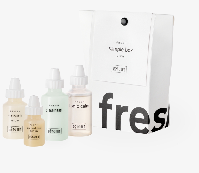 Fresh Cleanser, Fresh Tonic Calm, Fresh Cream Rich - Glass Bottle ...