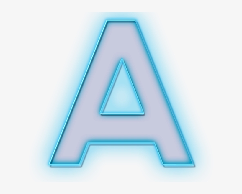 Blue Neon Letter A - Png Neon Letter - 866x650 PNG Download - PNGkit