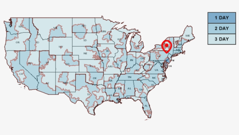 Usps Priority Map - Amazon 2 Day Shipping Map - 860x425 PNG Download ...