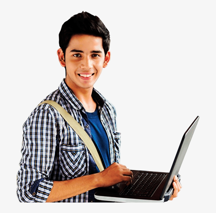 Boy With Laptop Png - 698x800 PNG Download - PNGkit