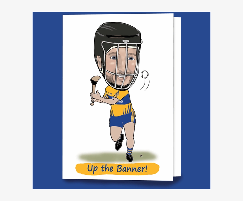 Clare Hurling Greeting Caricature Card - Cartoon - 600x600 PNG Download ...