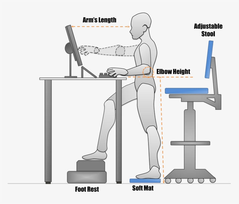 Ergonomic Workstation Diagram