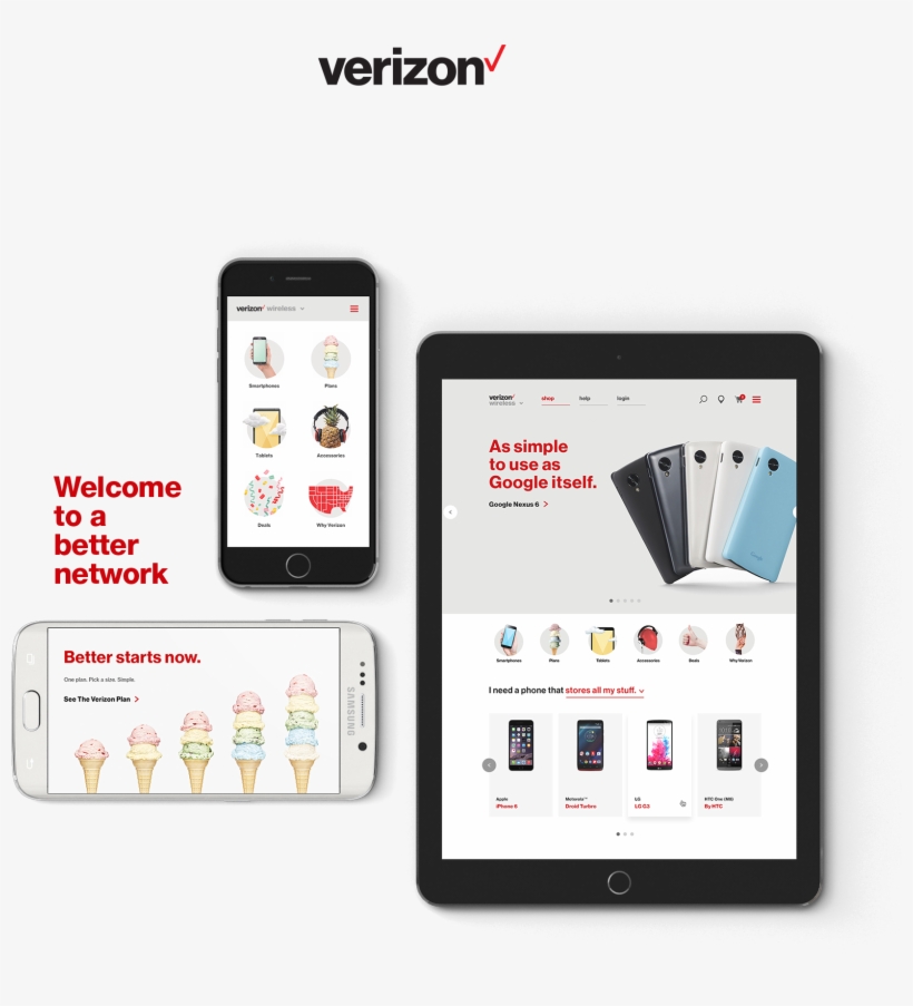 Verizon Wireless Digital Rebrand - Smartphone - 1635x1721 PNG Download ...