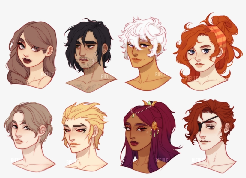 “i Doodled My Ocs The Main Six In My Secondary - Cartoon - 1024x707 PNG ...